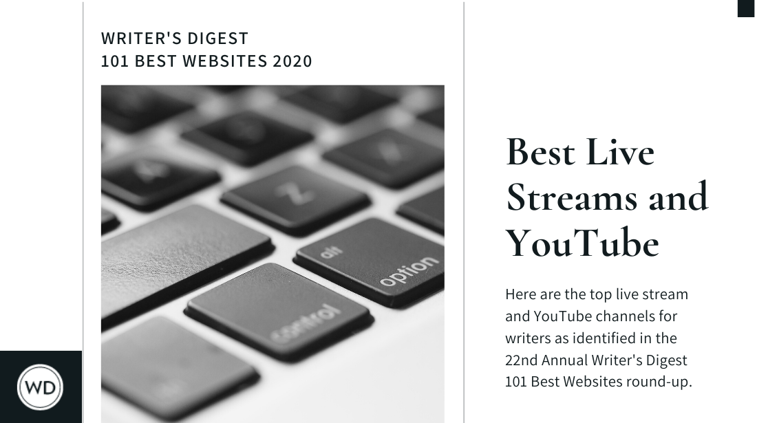 Writer's Digest Best Live Streams and YouTube Channels 2020