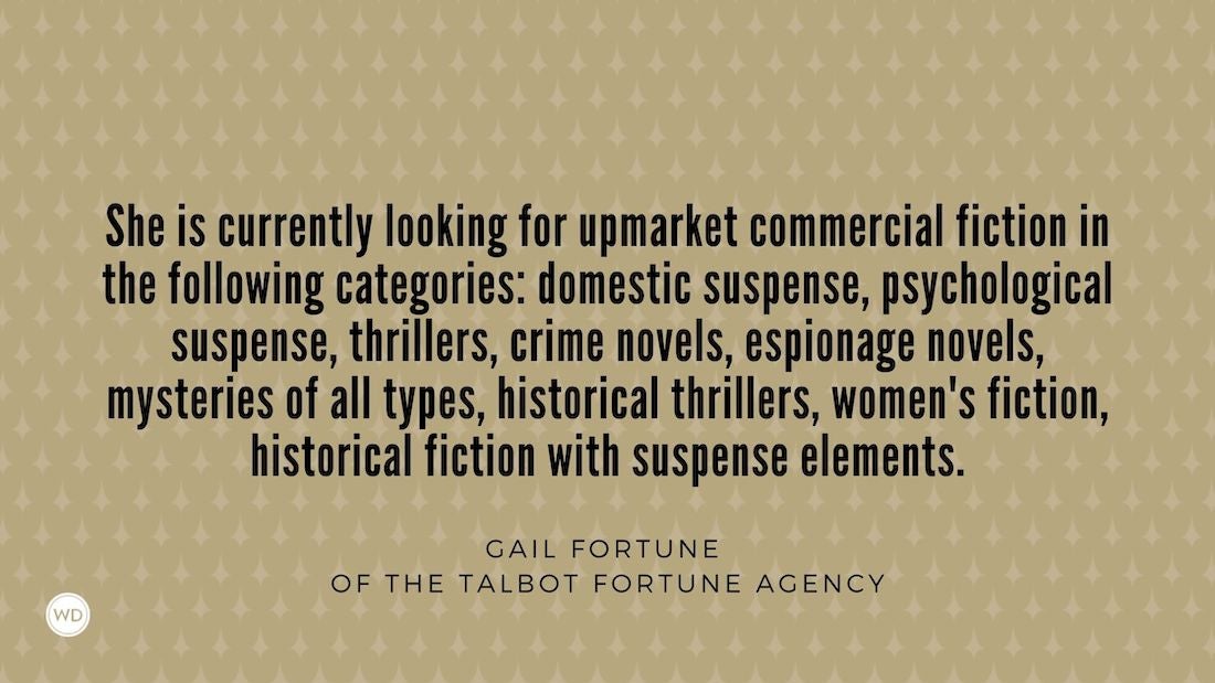 Agent Alert: Gail Fortune of The Talbot Fortune Agency - Writer's Digest