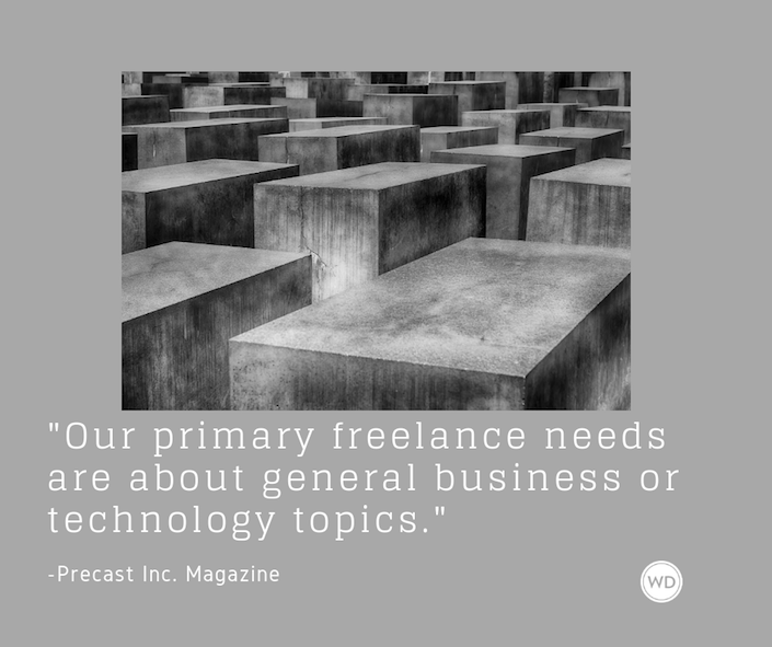 Precast Inc. Magazine: Spotlight Market - Writer's Digest