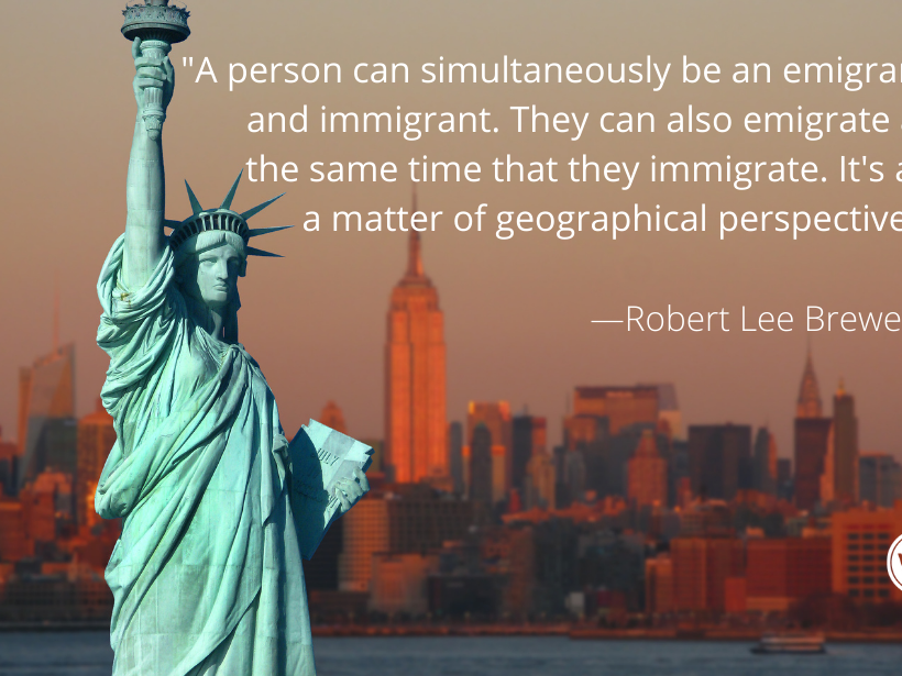 difference between emigration and immigration with example