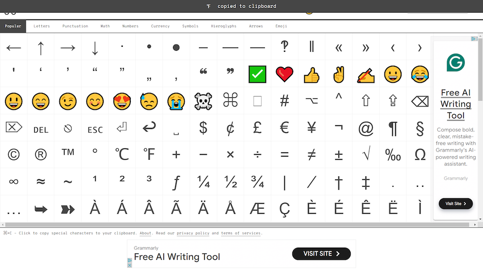 How to Input Special Characters and Symbols in Your Articles